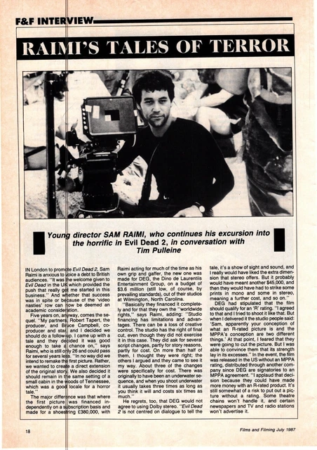 (F&F1) SAM RAIMI'S Tales Of Terror Interview & Pictures £2.99 - PicClick UK