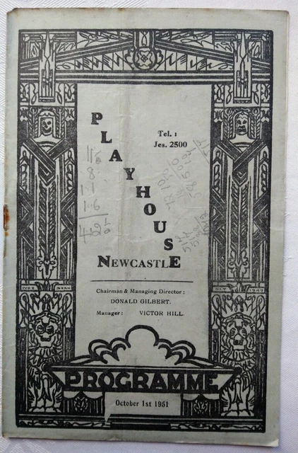 ALEX ATKINSON NIGHTMARE Playhouse Newcastle Theatre Programme 1-10-1951 ...