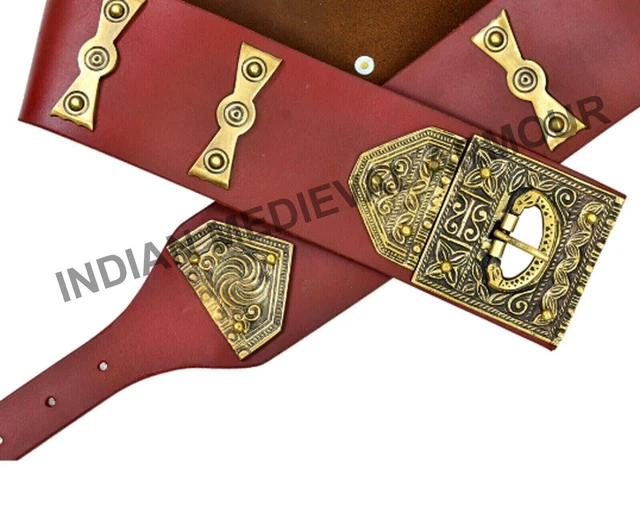 LATE ROMAN BELT Cingulum brown leather Legionaries belt LARP ...