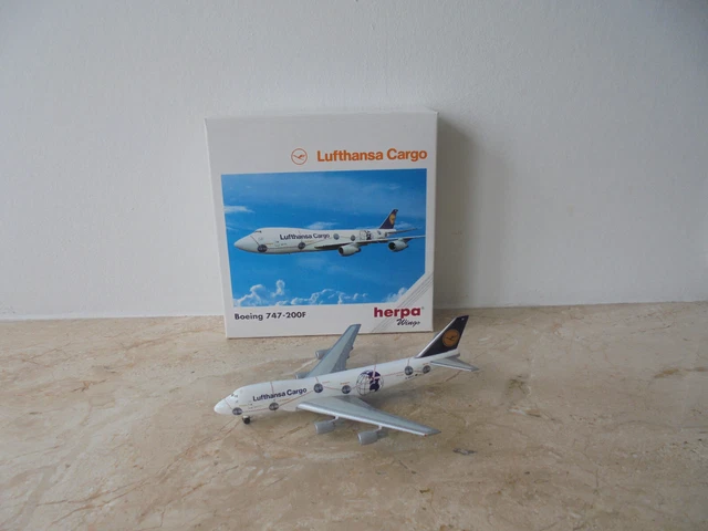 MODELLFLUGZEUG HERPA WINGS Lufthansa Cargo Boeing 747-200F 1:500 Art. Nr.516020 EUR 29,99 ...