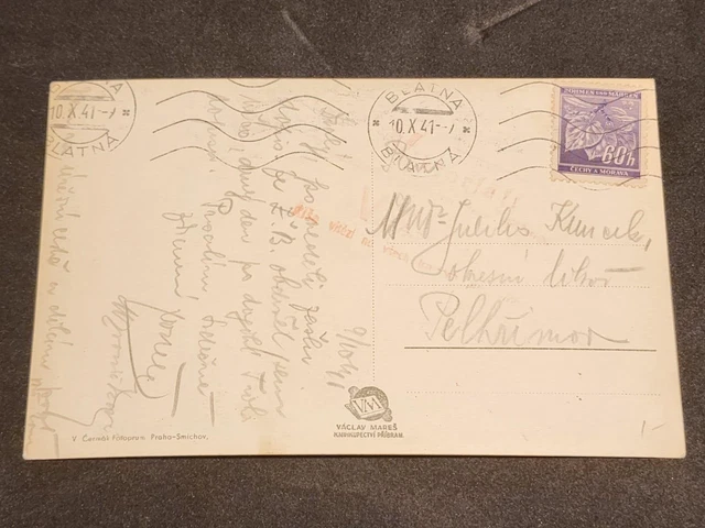 WW2 WWII GERMAN Third Reich Nazi Czech photo postcard w Adolf Hitler ...