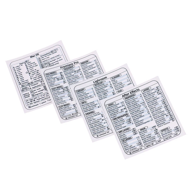 14 WINDOWS PC Reference Keyboard Shortcut Sticker Adhesive for PC ...