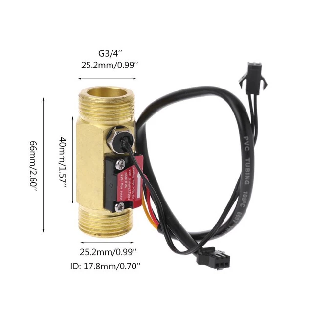 LIQUID FLOW SENSOR Switch Liquid Flow Switch G3/4 Water Flow Sensor ...