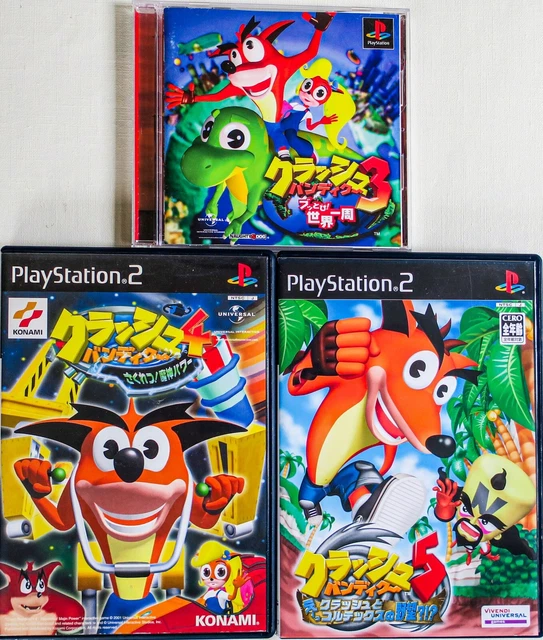 CRASH BANDICOOT 3 PS2 Crash Bandicoot 4 & 5 Lot de 3 PS1 Japonais EUR ...