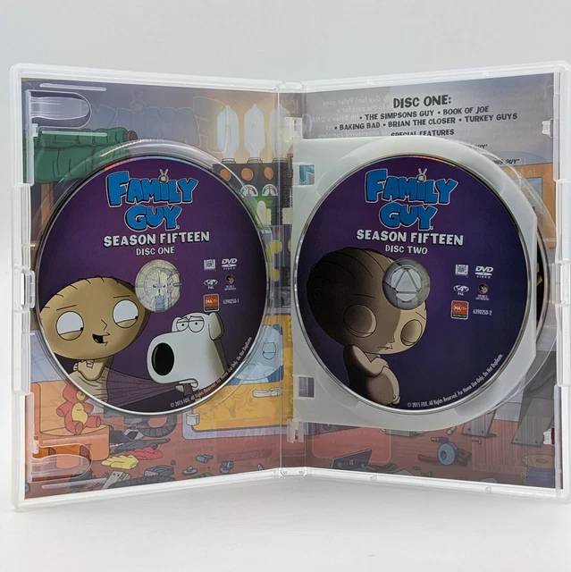 FAMILY GUY SEASON 15 DVD 3 Disc Set Animated Comedy TV Series Region 4 ...