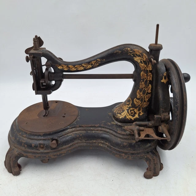 ANTIQUE SERPENTINE SWAN Neck Hand Crank Sewing Machine Restoration ...