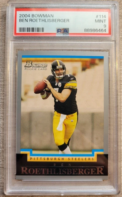 2004 BOWMAN #114 BEN ROETHLISBERGER PSA 9 recrue Steelers EUR 44,34 ...