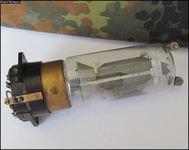 WWII GERMAN LUFTWAFFE Marked Military Radio Tube Telefunken Rl12 P35 ...