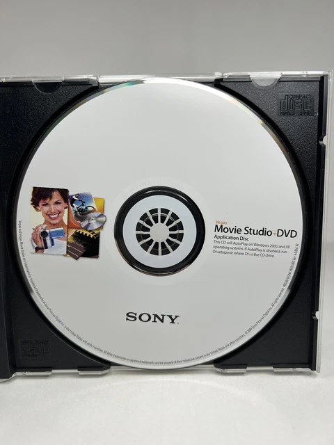 SONY VEGAS MOVIE Studio + DVD Application Disc Software CD Windows 2000 ...