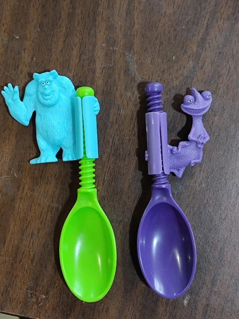 KELLOGG'S CEREAL 2001 Disney Pixar Monsters Inc Spoons Sulley& Randall ...