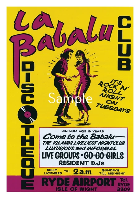 LA BABALU CLUB, Ryde, Isle of Wight - Exclusive Limited Edition Poster ...
