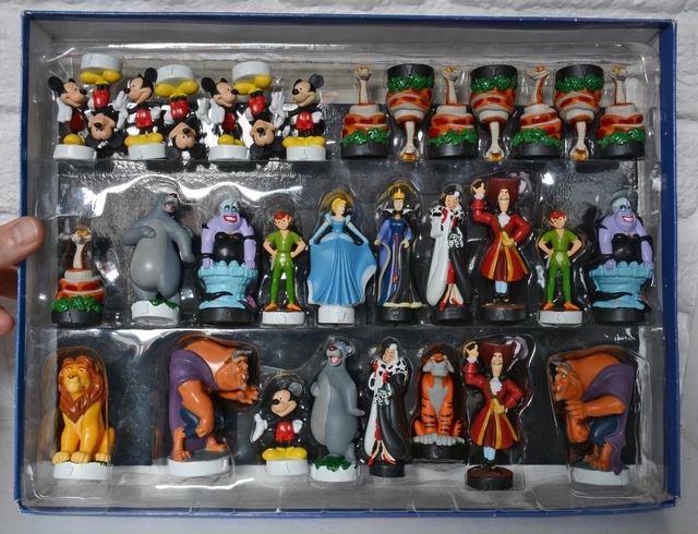 DISNEY HEROES & Villains Figurine Chess Set Complete, Ursula, Baloo ...