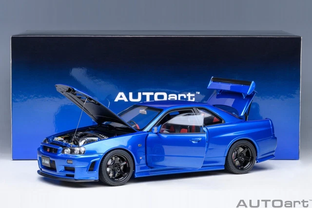 AUTOART 1/18 NISSAN Skyline GT-R Nismo R34 Z-tune Bayside Blue Model Car (77462) £250.32 ...