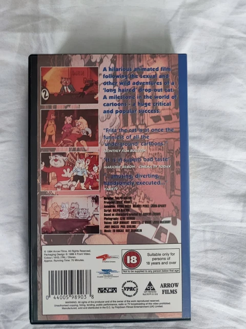 RARE VHS TAPE Fritz The Cat 18+ Like New £1.13 - PicClick UK