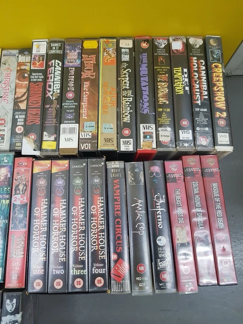 JOB LOT VHS Horror Cult Collectible Rare Foreign Arthouse Comedy £400. ...