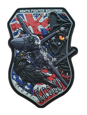 RAF LAKENHEATH USAF F15 494th Fighter Squadron Pvc Patch / Glow in the ...