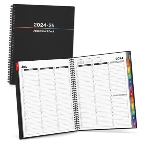 APPOINTMENT BOOK HOURLY Schedule Book, July 2024-June 2025 Colorful ...