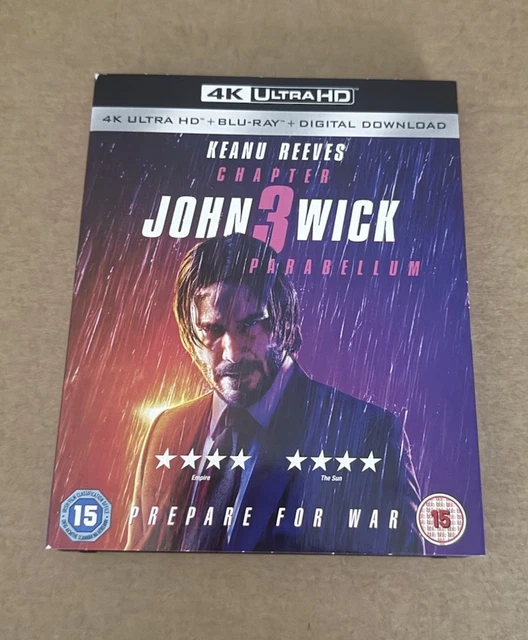 JOHN WICK CHAPTER 3 Parabellum 4K (Blu-Ray) £13.20 - PicClick UK