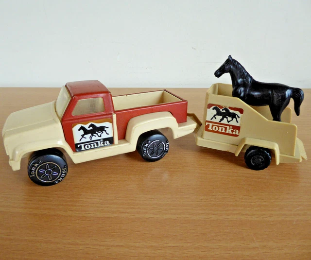 VINTAGE TONKA PICK Up Truck & Horse Box Trailer 1979 Hong Kong £12.99 ...