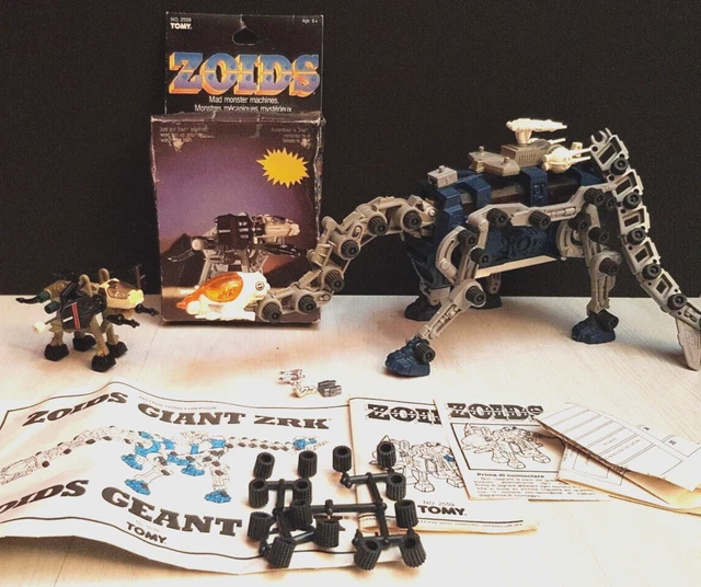 1982 LOT 2 Robots ZOIDS Giant ZRK 5039 & 2559 TOMY avec Manuels + Boite ...