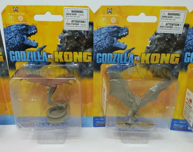 PLAYMATES GODZILLA VS Kong Mini Figure Set of 6 Warbat Hellhawk ...