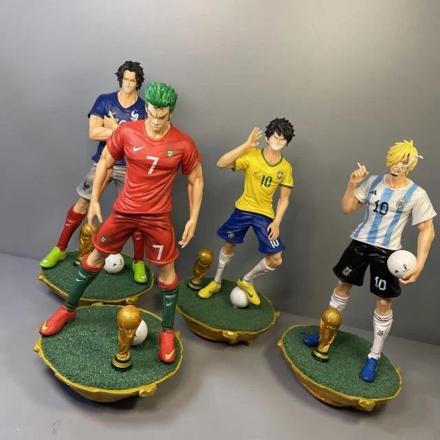 LUFFY RORONOA ZORO Cosplay Mbappé Neymar Messi Figure Model One Piece ...