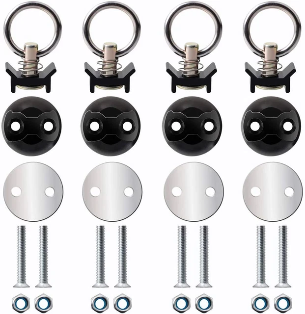 ROUND TIE DOWN Anchor Point Kit Bolt on Track Fitting with Quick ...