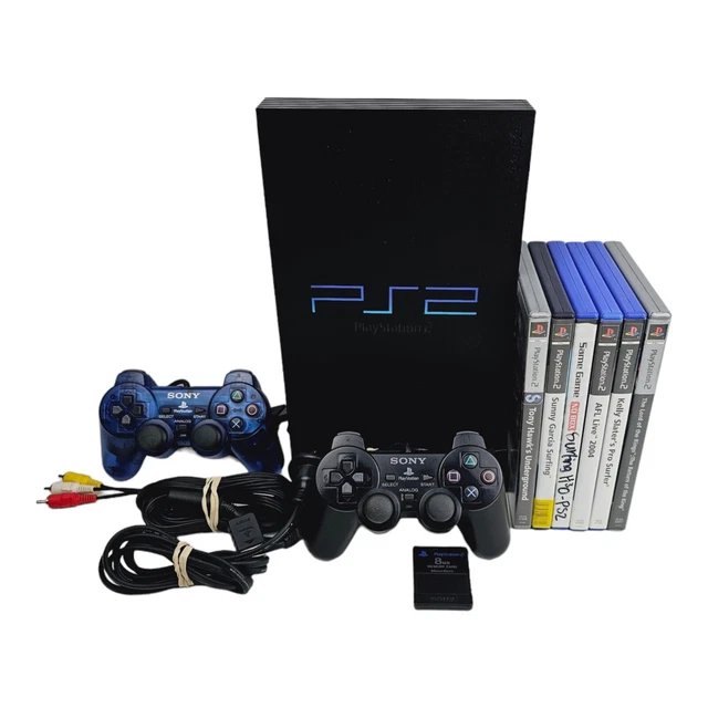 SONY PLAYSTATION PS2 Fat Console Bundle PAL SCPH-39002 Tested 6x Games ...
