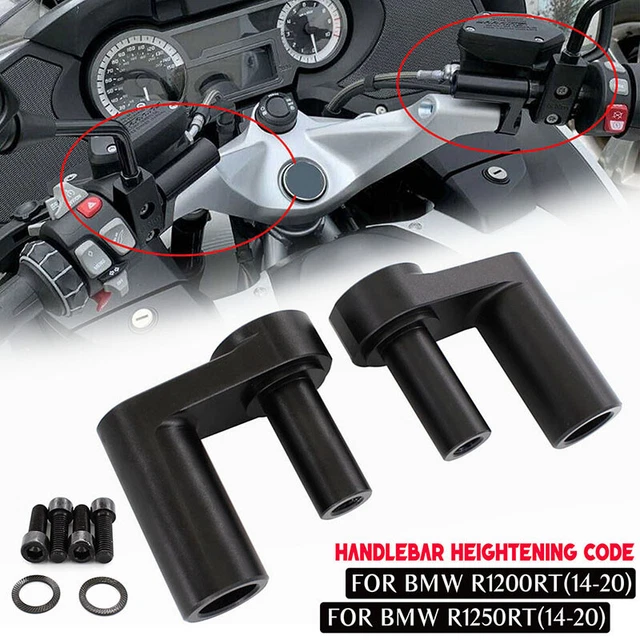 BLACK FOR BMW R1200RT R1250RT 1-5/8" Handlebar Kit Grip Move Mount ...