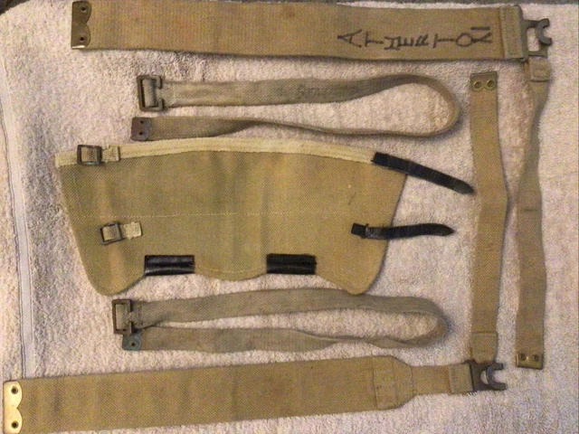 WW2 BRITISH/ALLIES ONE Putty, Two Mismatched L-Straps, Equipment Straps ...