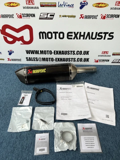 YAMAHA FZ8 / Fazer 800 Akrapovic Carbon Silencer Slip-On Exhaust 2010 ...