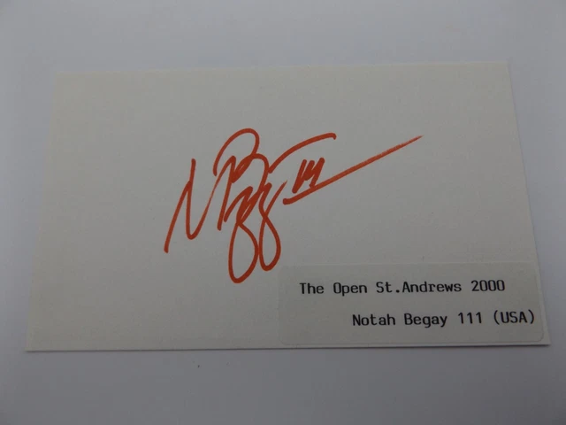 HAND SIGNED 5& x 3" AUTOGRAPH CARD - NOTAH BEGAY III - GOLF (2) £7.99 ...