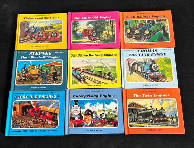 9 X THOMAS THE TANK ENGINE Books REV W AWDRY Railway Series Engines ...