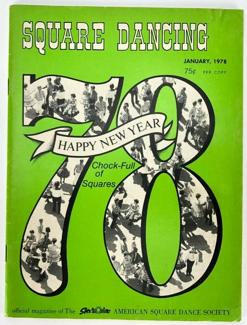 VINTAGE AMERICAN SQUARE Dance Society Magazine January, 1978 Square ...