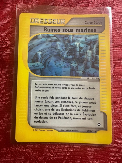 CARTE POKÉMON RUINES SOUS MARINES 138/147 Aquapolis VF FR EUR 4,00 ...
