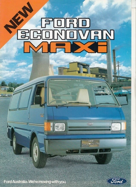 1984 FORD ECONOVAN MAXI VANS & TRUCKS Australian 6p Brochure MAZDA E ...