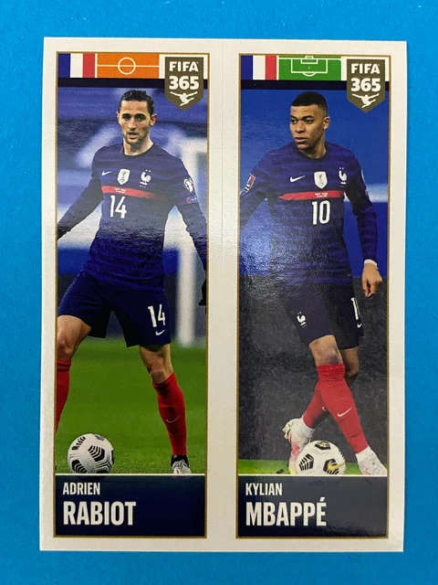 FIGURINE PANINI FIFA 365 2021-22 2022 n.378 Rabiot/Mbappe' FRANCE EUR 1 ...