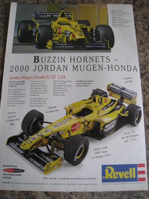 HORNETS JORDAN MUGEN-HONDA Ej10 1:24 Revell Model Company 2001 Advert ...