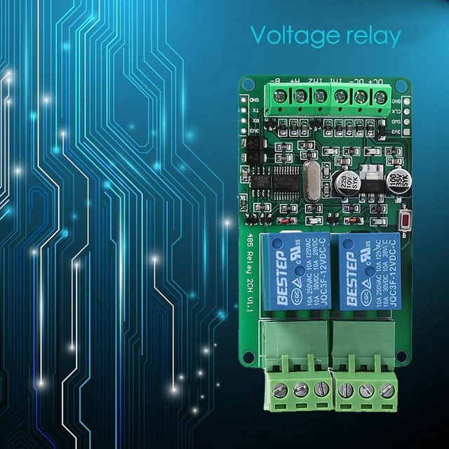 MODBUS RTU 2 Way Relay Module STM32F030F4 Micro Controller RS485 ...