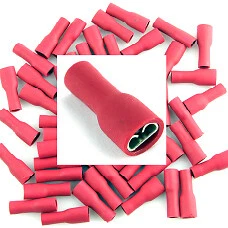 PRE INSULATED RED 5mm Female Spade. Pack of 50 £3.96 - PicClick UK
