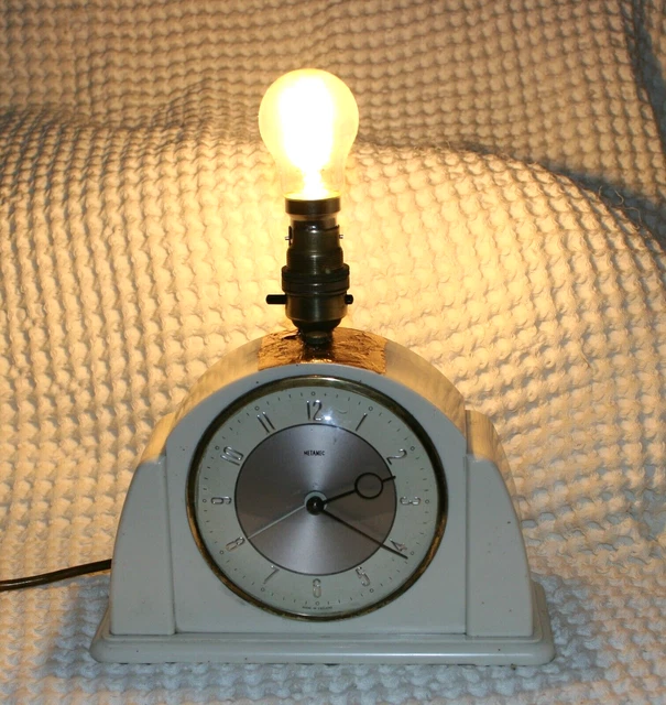 METAMEC ANTIQUE ELECTRIC clock lamp Art Deco Bakelite £40.00 - PicClick UK
