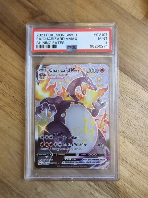 SHINING FATES CHARIZARD VMAX Alt Art Secret Pokemon Card PSA 9 Mint ...