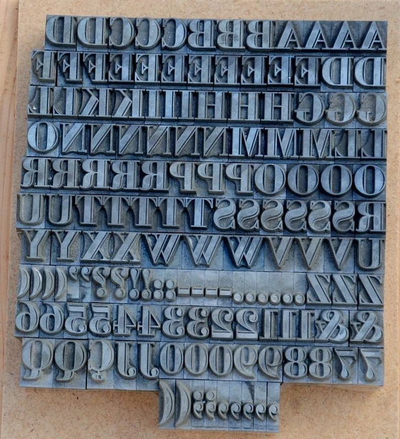 POLICE DE CARACTÈRES LICHTE BODONI plomb lettres typographie imprimerie ...