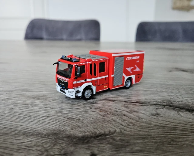 FEUERWEHR 1:87 EIGENBAU MAN GW TH EUR 35,00 - PicClick DE