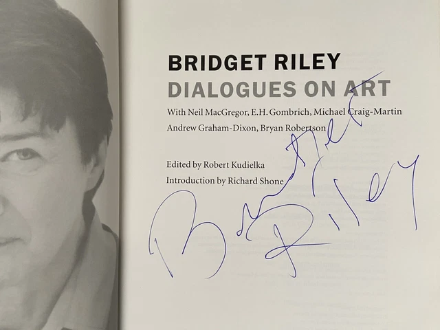 BRIDGET RILEY CATALOGUE signé signature originale signature autographe ...