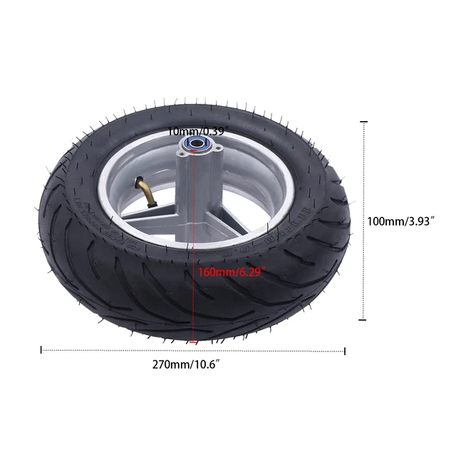 110/50 - 6.5 Rear Wheel Tyre Tire 49cc Pocket Rocket Bike w/ Tyre Rim ...