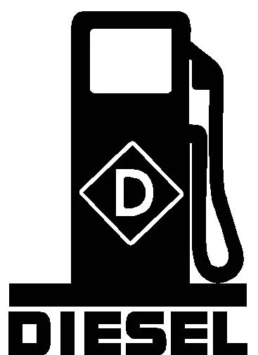DIESEL FUEL PUMP LOGO * Vinyl Decal Sticker * Fumes Truck Stacks MUD ...