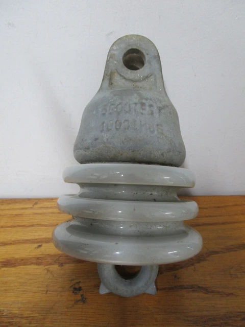 VINTAGE PP KNOX Electrical High Voltage Insulator W/Glass 10,000 LB ...