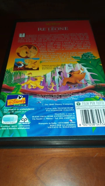IL RE LEONE VHS italiano WALT DISNEY Ottobre 1995 Ologramma tondo ...