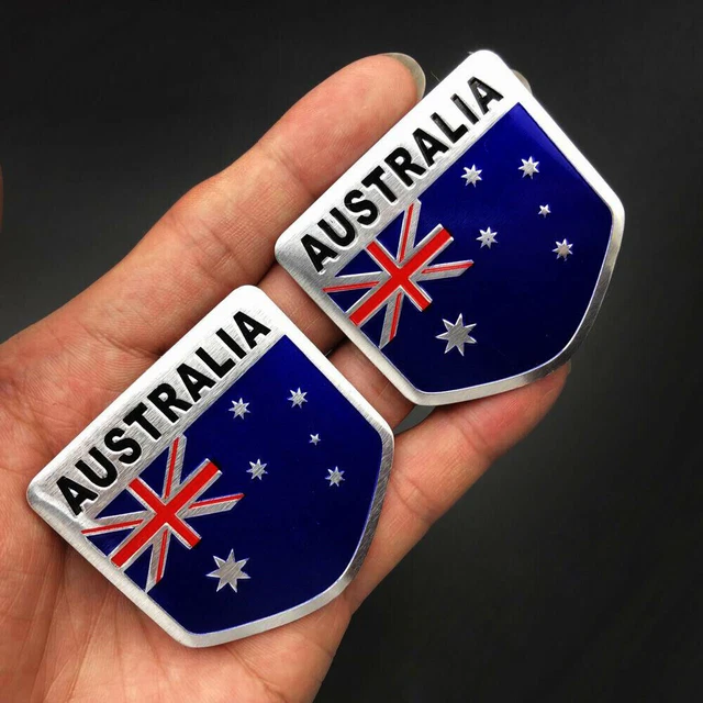 2X AUSTRALIA SHIELD Flag Logo Stickers Emblem Metal Badge Decals Car ...